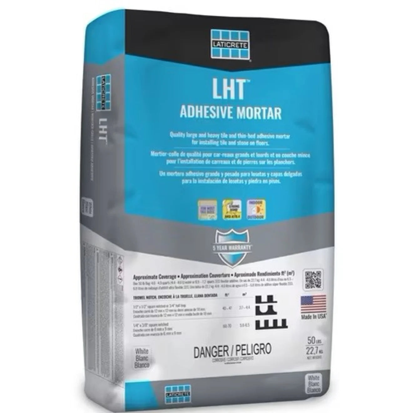 Laticrete LHT Polymer Modified Mortar in White - 50 lb. Bag – FALCO ...